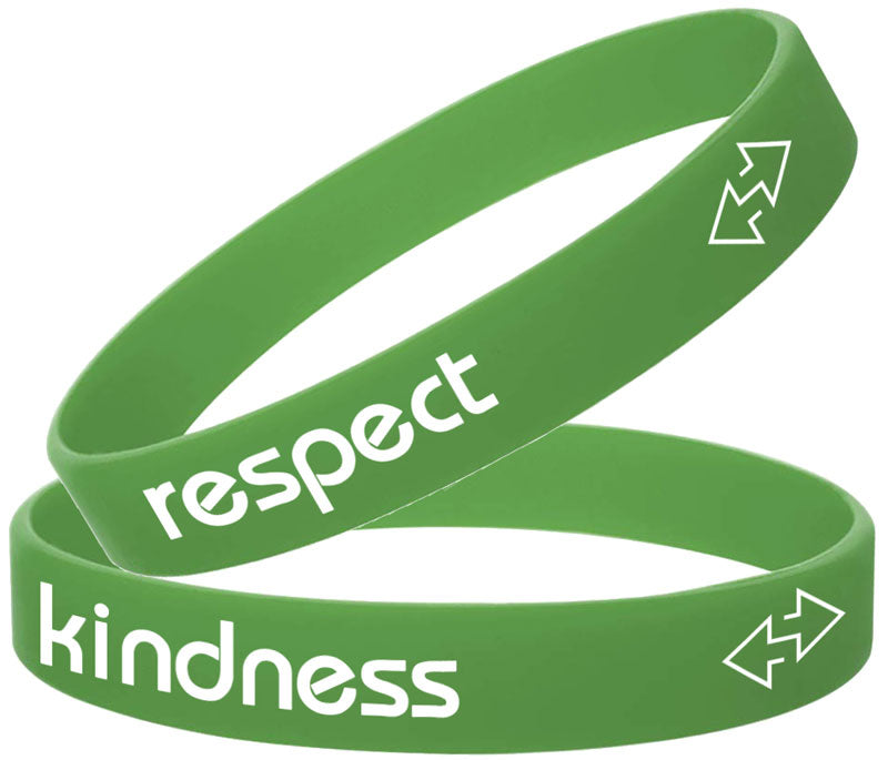 Green rubber bracelet meaning store